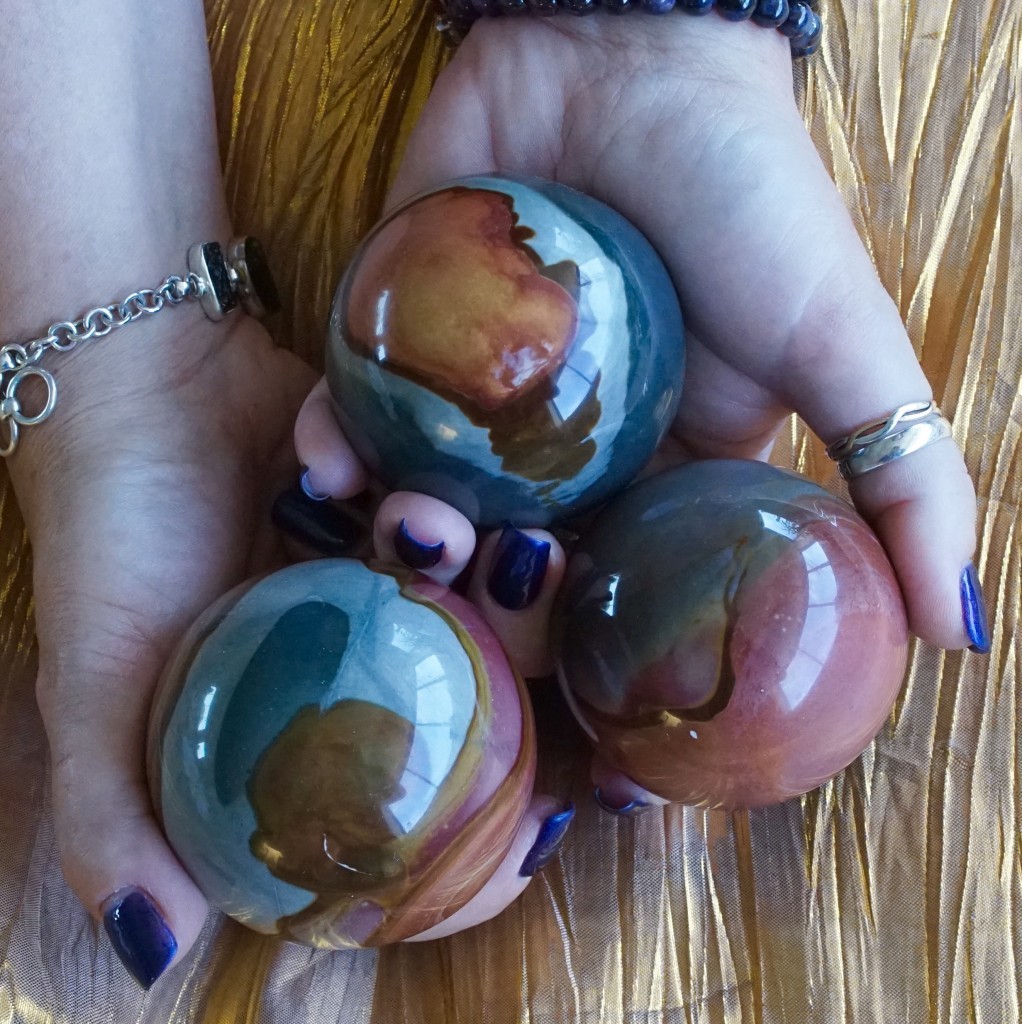 Polychrome Jasper Spheres for gentle strength and wisdom - Sage Goddess