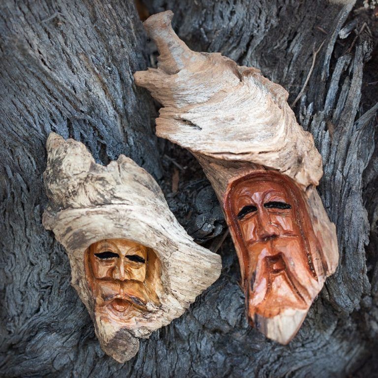 Home Shop Tree People Pine Carvings for Earth magic and enchantment