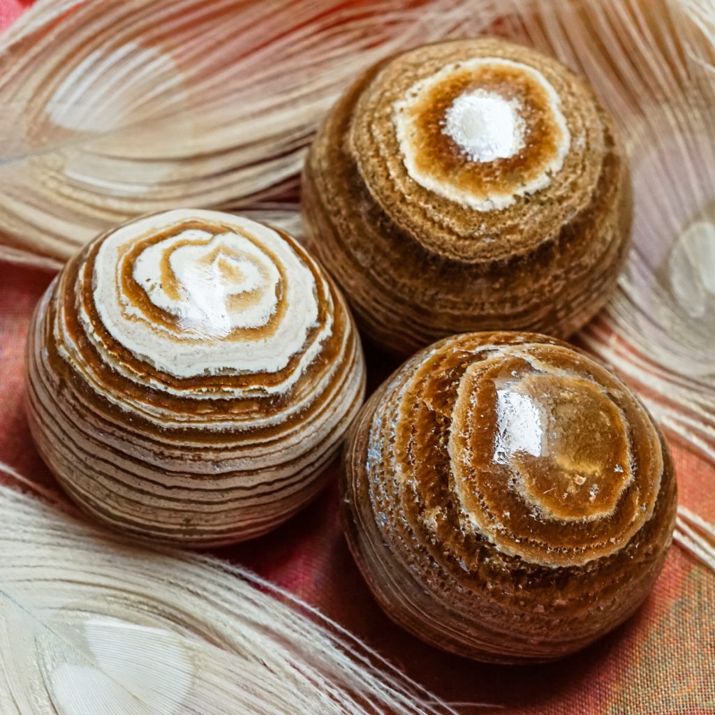 Brown Aragonite Spheres for bringing you into calming energies