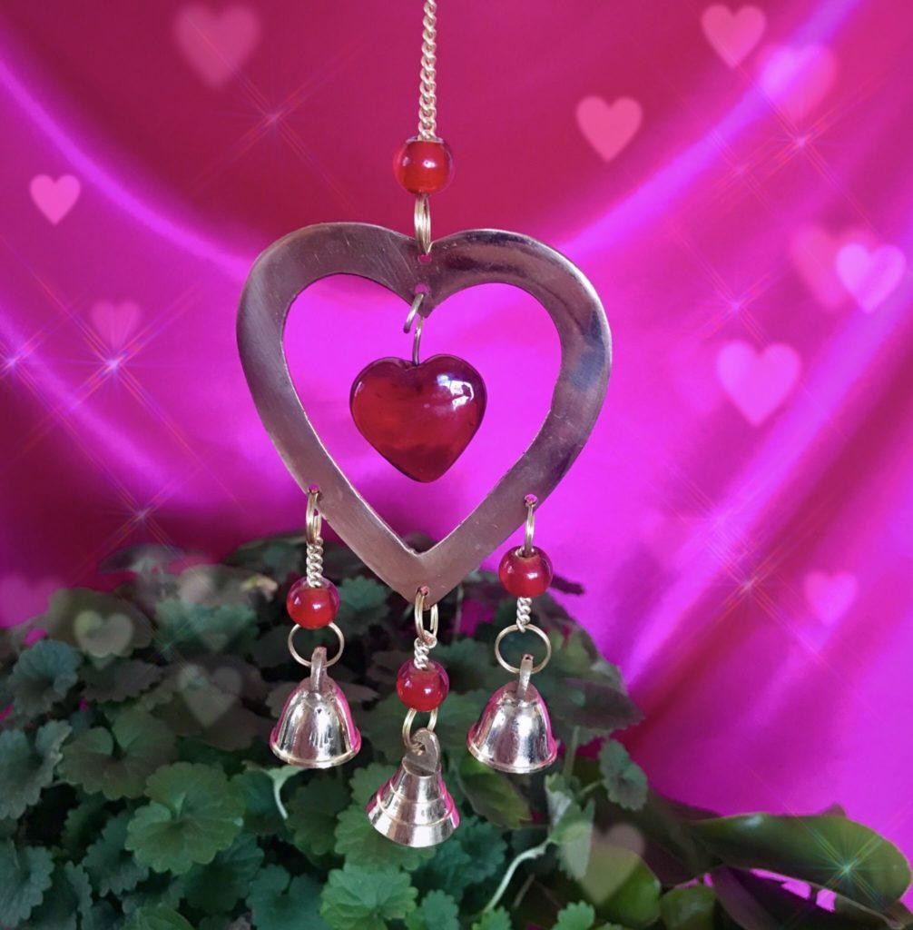 Brass Heart Chimes to uplift the vibration in your space
