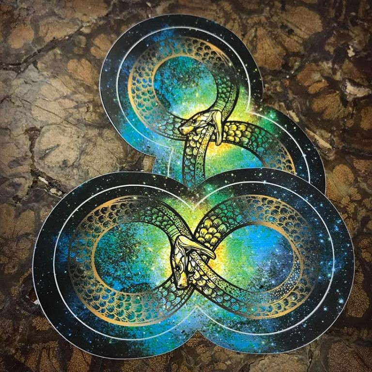 SG Ouroboros Stickers for eternal transformation and renewed energy