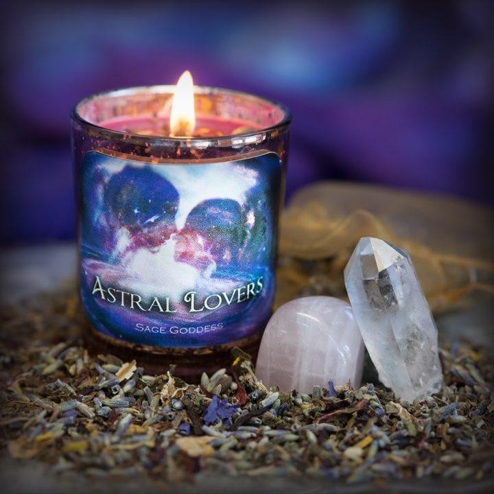 Astral Lovers Votives and Herb Satchels with Stones for invoking ...