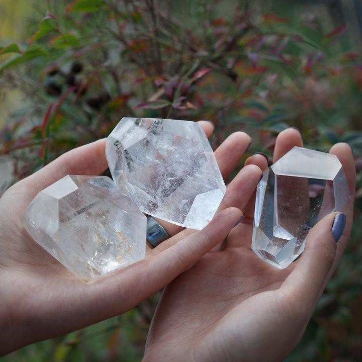 Faceted Clear Quartz Crystals for remarkable amplification