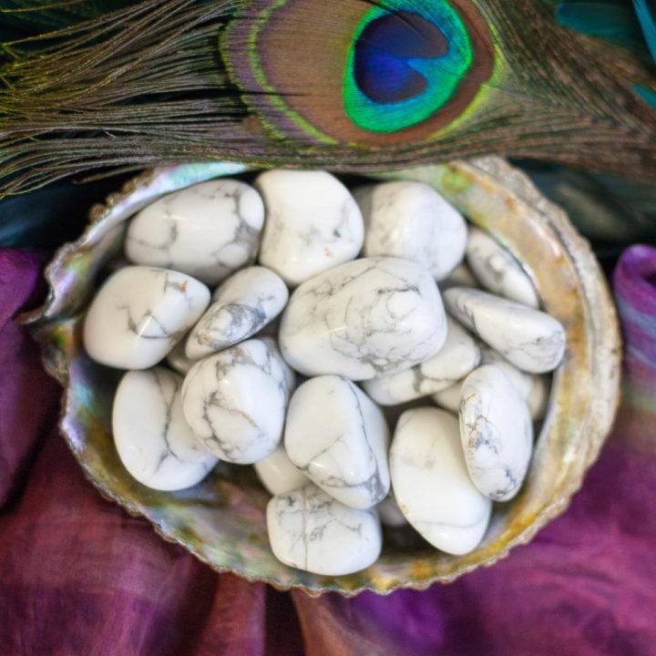 Tumbled Howlite for serenity, peace, and powerful Higher Realm connection