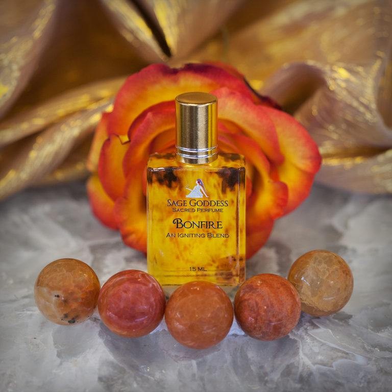 Fire Agate Spheres with Bonfire Perfume for fiery passion, creativity ...