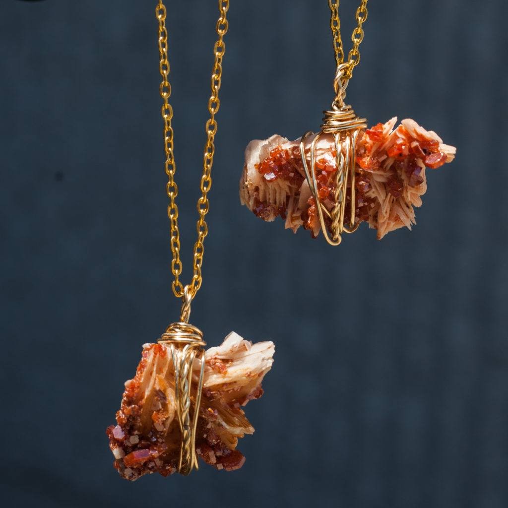Wire-Wrapped Vanadinite Pendants for stamina, motivation, and the push ...