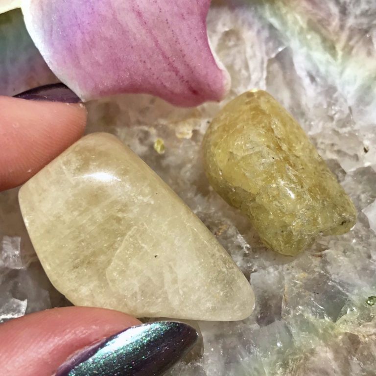 Tumbled Golden Danburite for clarity and illuminating your inner fire