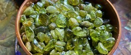 Tumbled Peridot for luck, bounty, and integrating love and will
