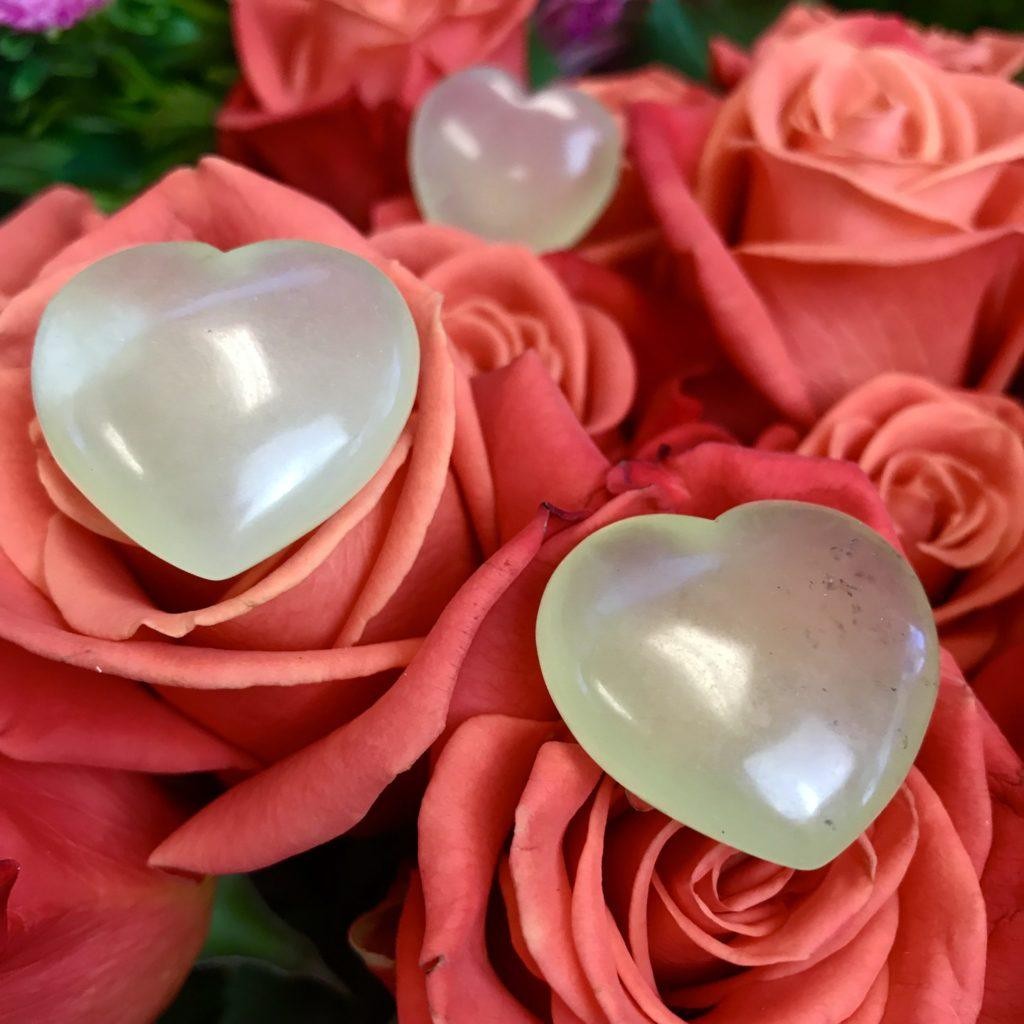 Jade Hearts for heart healing, deep connection to Mother Earth, and ...