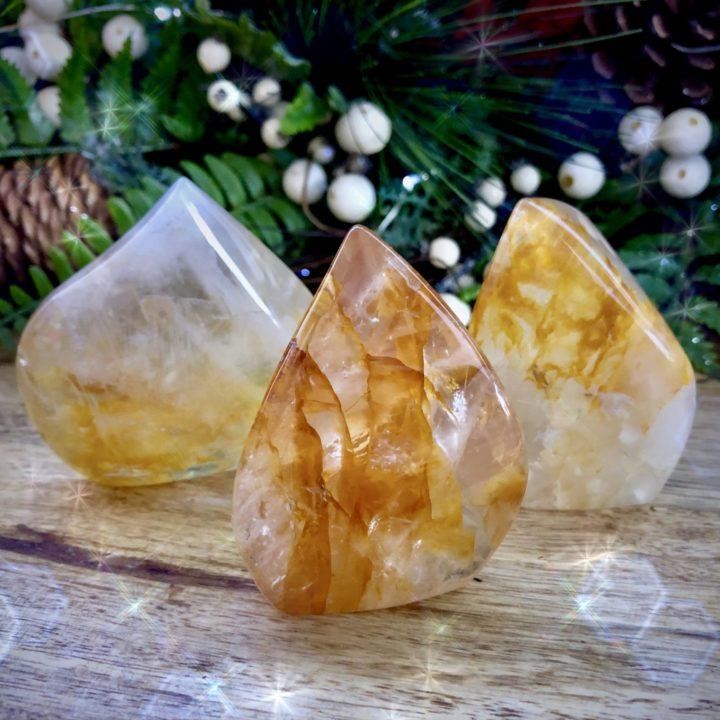 Golden Healer Quartz Flames for empowerment and wellness
