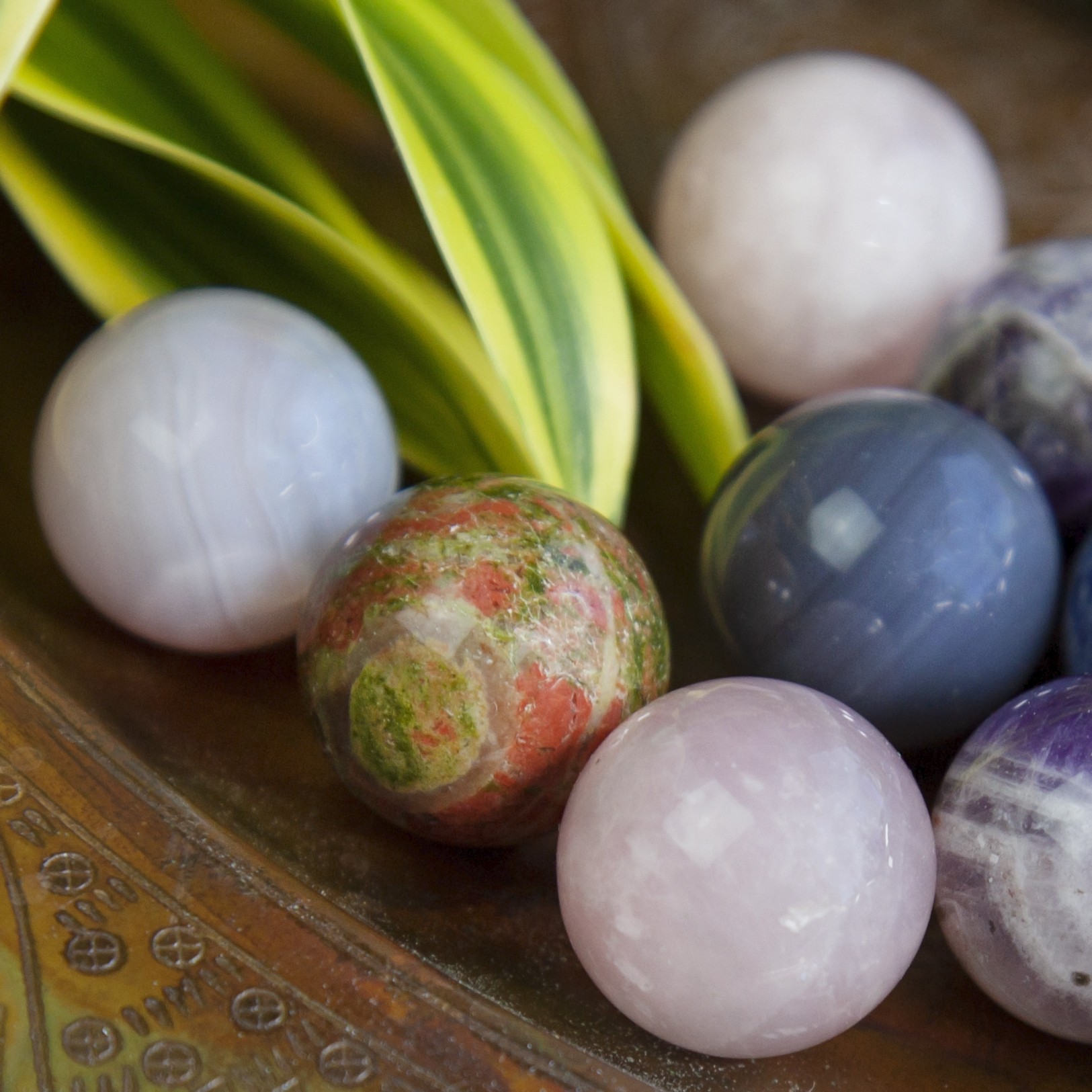 Intuitively Chosen Mini Gemstone Spheres for radiating crystal magic