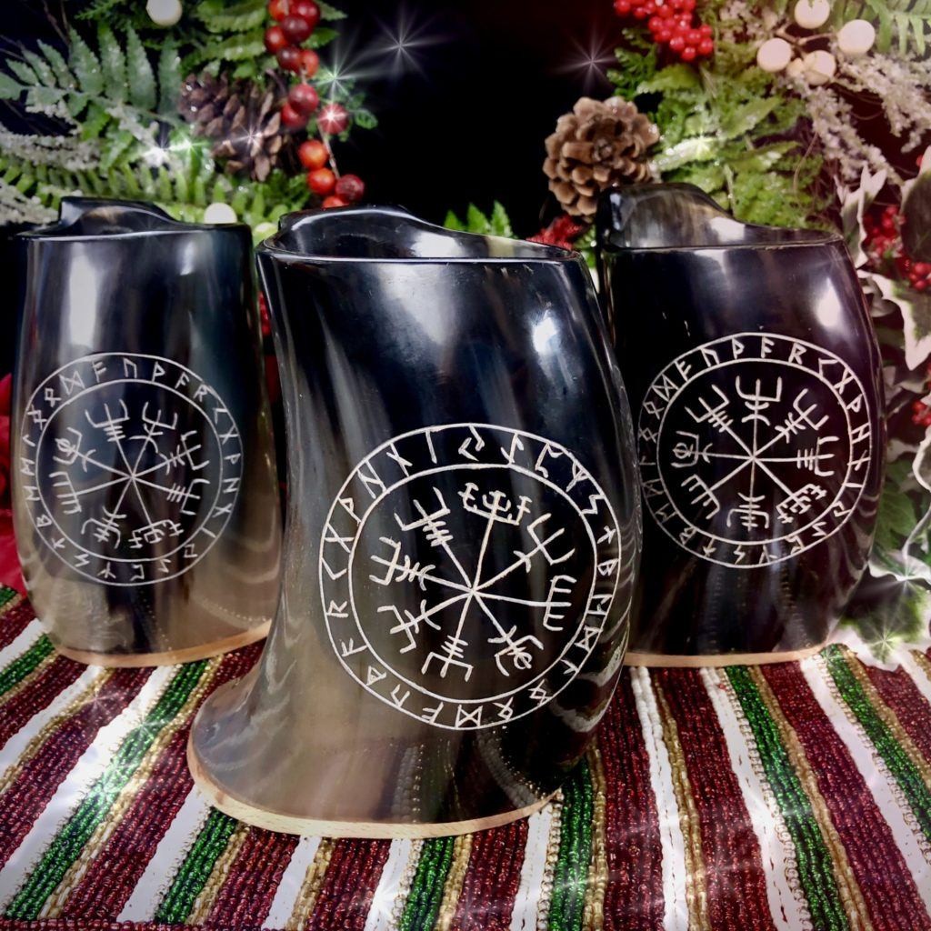 Viking Horn Mugs for strength, magical Earth power, and abundance