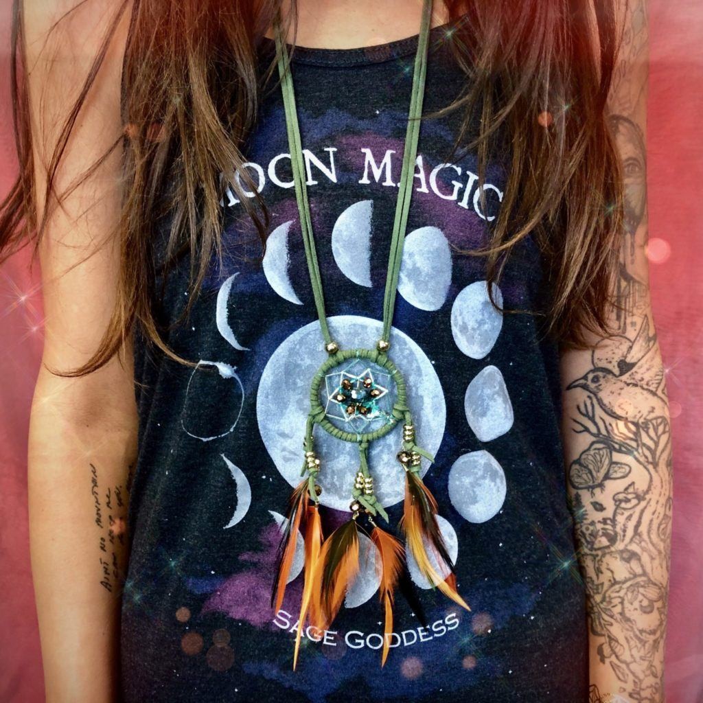 Home Shop Crystal Jewelry Dreamcatcher Protection Necklaces for ...