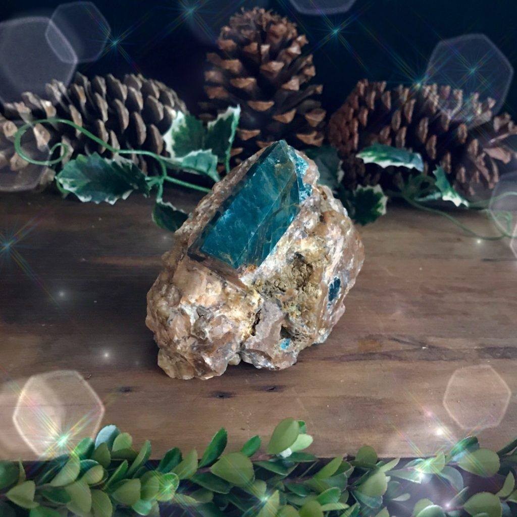 Gemmy Blue Apatite in Matrix Specimens for past-life recall and Higher ...