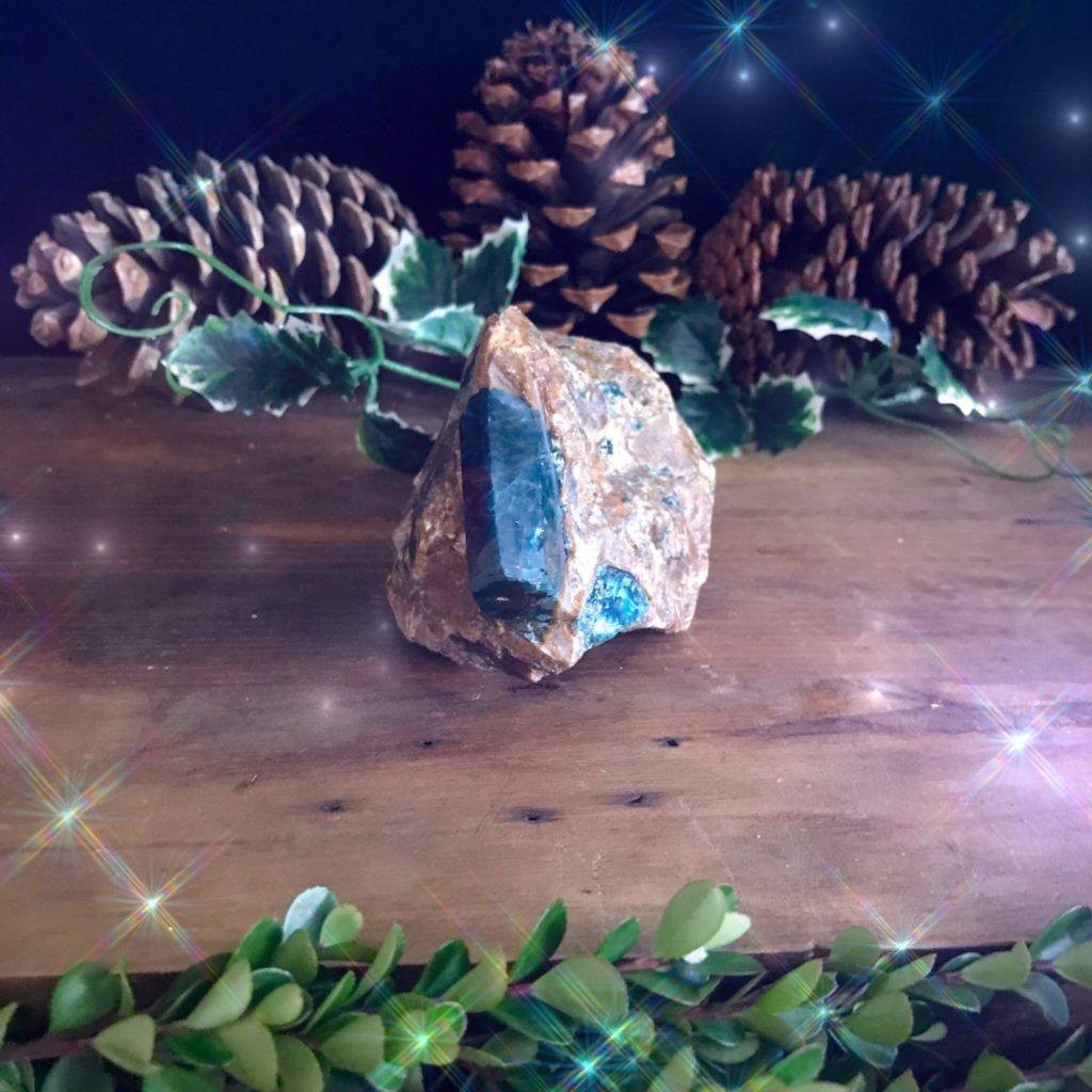 Gemmy Blue Apatite in Matrix Specimens for past-life recall and Higher ...