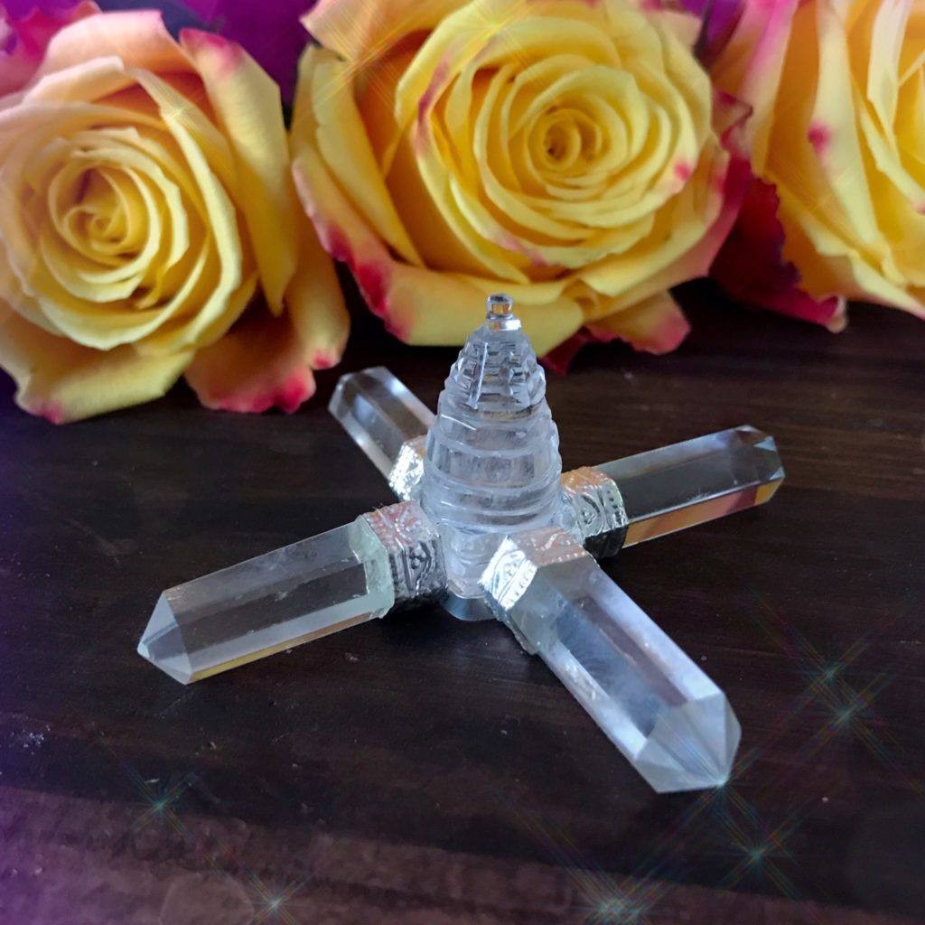 Sri Yantra Clear Quartz Energy Generators for invoking ancient magic