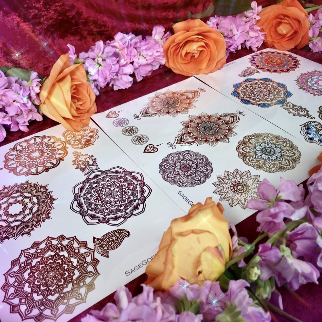 Mandala flash tattoo 3 packs for sacred wisdom and adornment