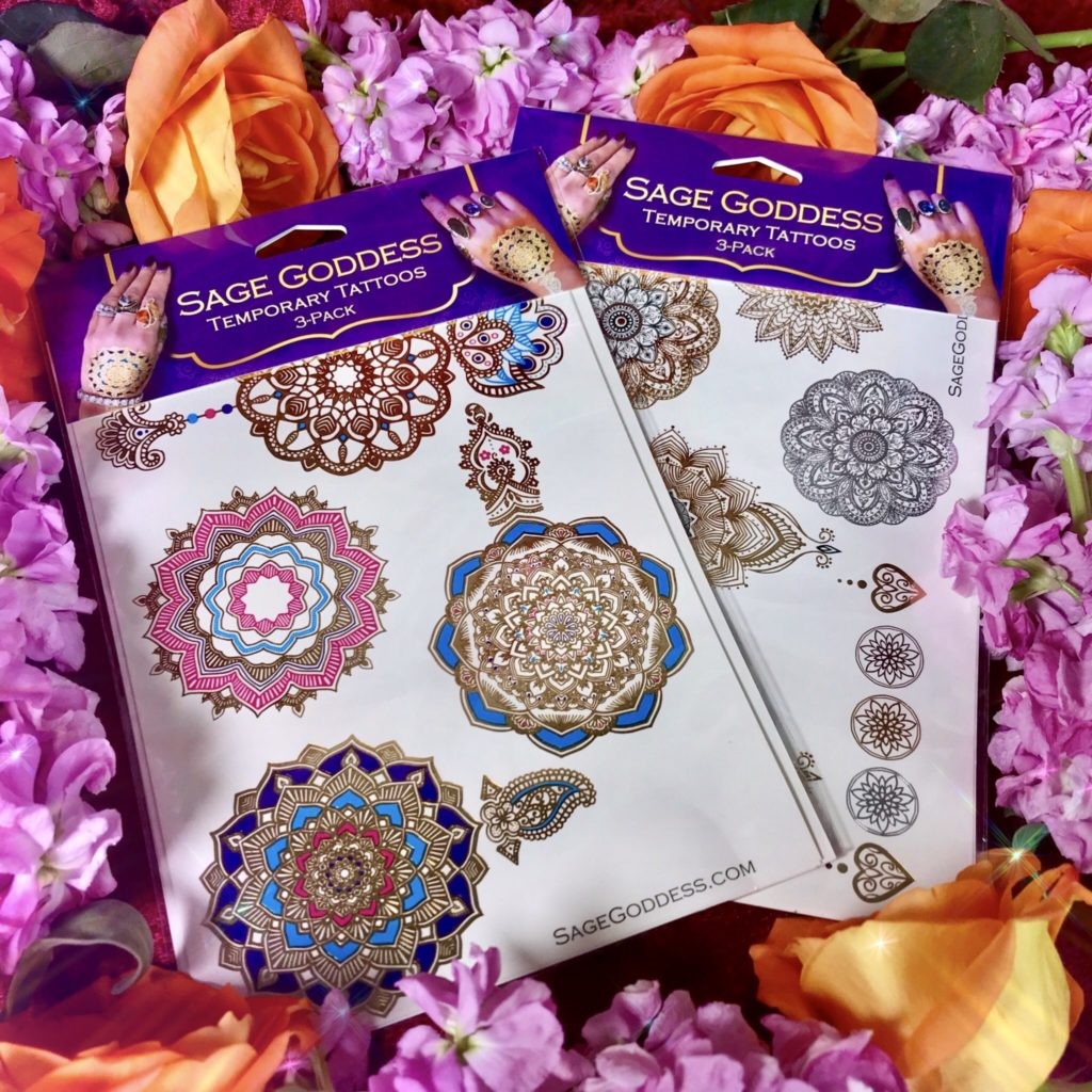 Mandala flash tattoo 3 packs for sacred wisdom and adornment