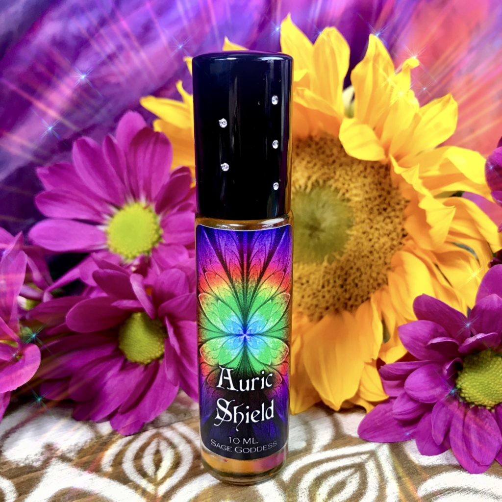 Divine Guidance Rainbow Aura Grid with Auric Shield Perfume