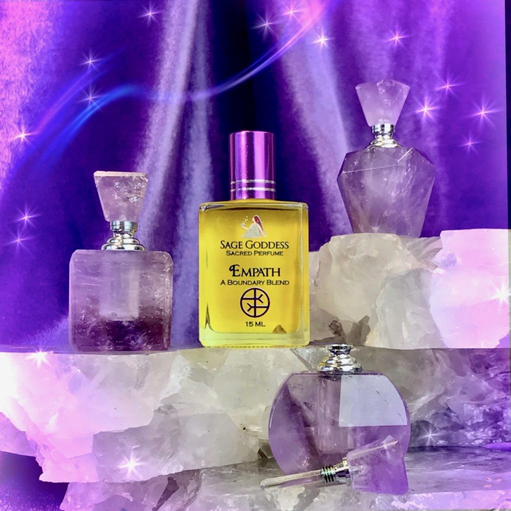 Peaceful Empath Amethyst Perfume Bottles with Free Empath Perfume