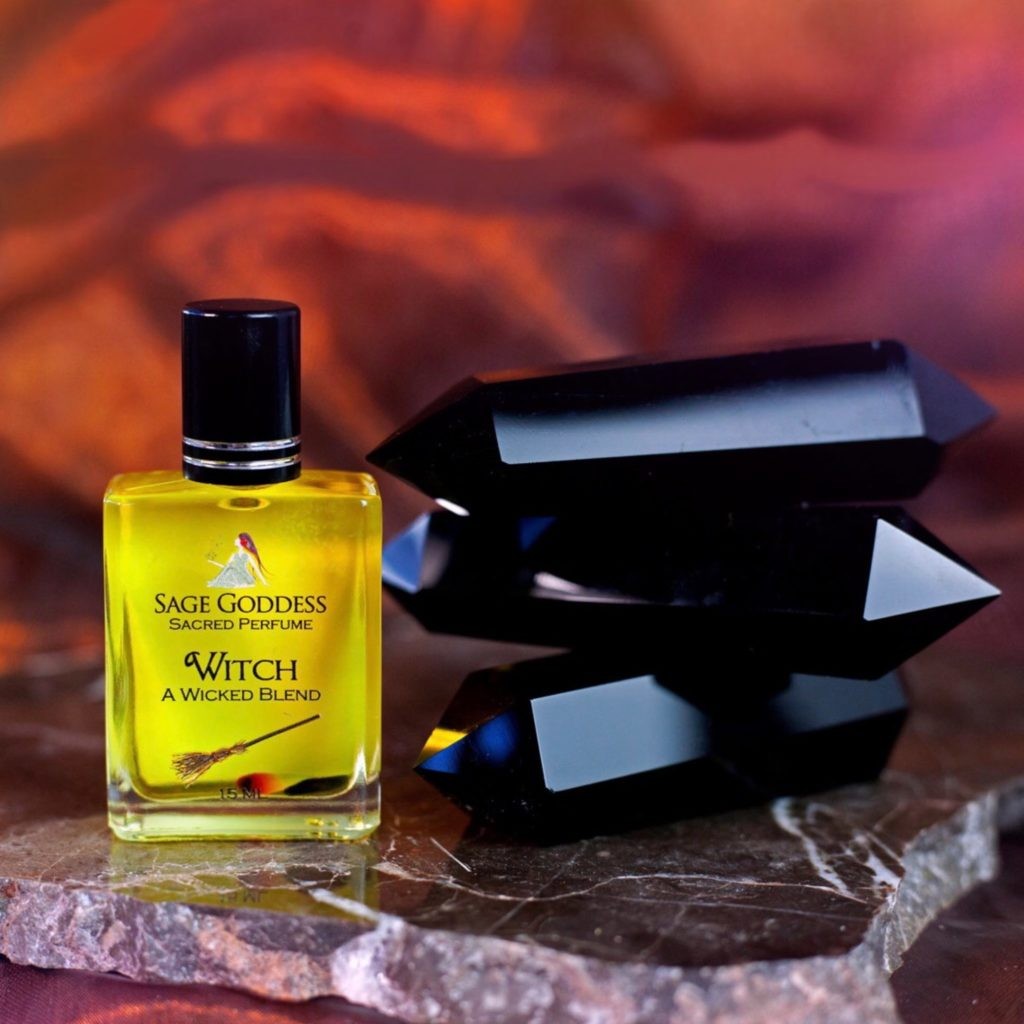 Witch Perfume with Free Double Terminated Black Obsidian Wand