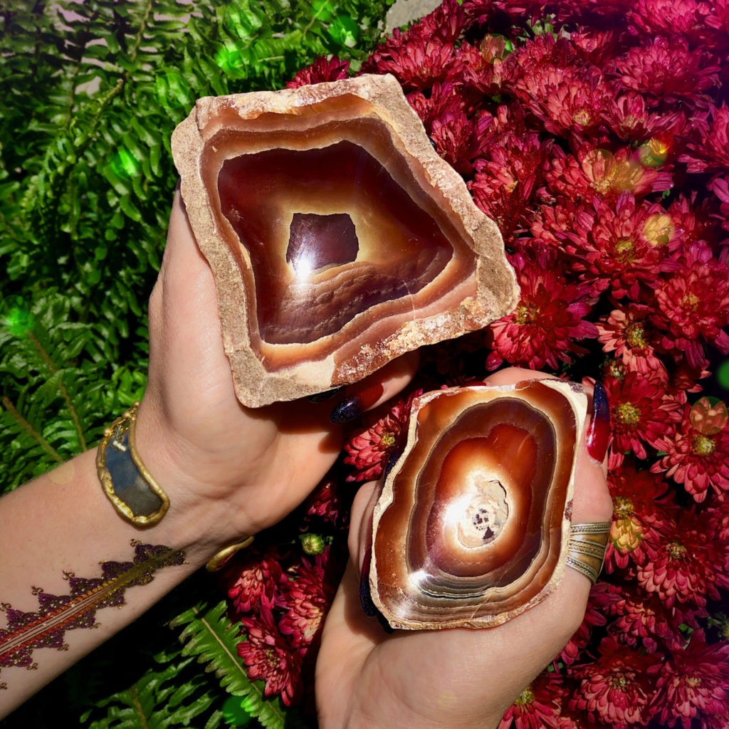 Ancestral Offerings Brown Rhodochrosite Bowls for sacred connection