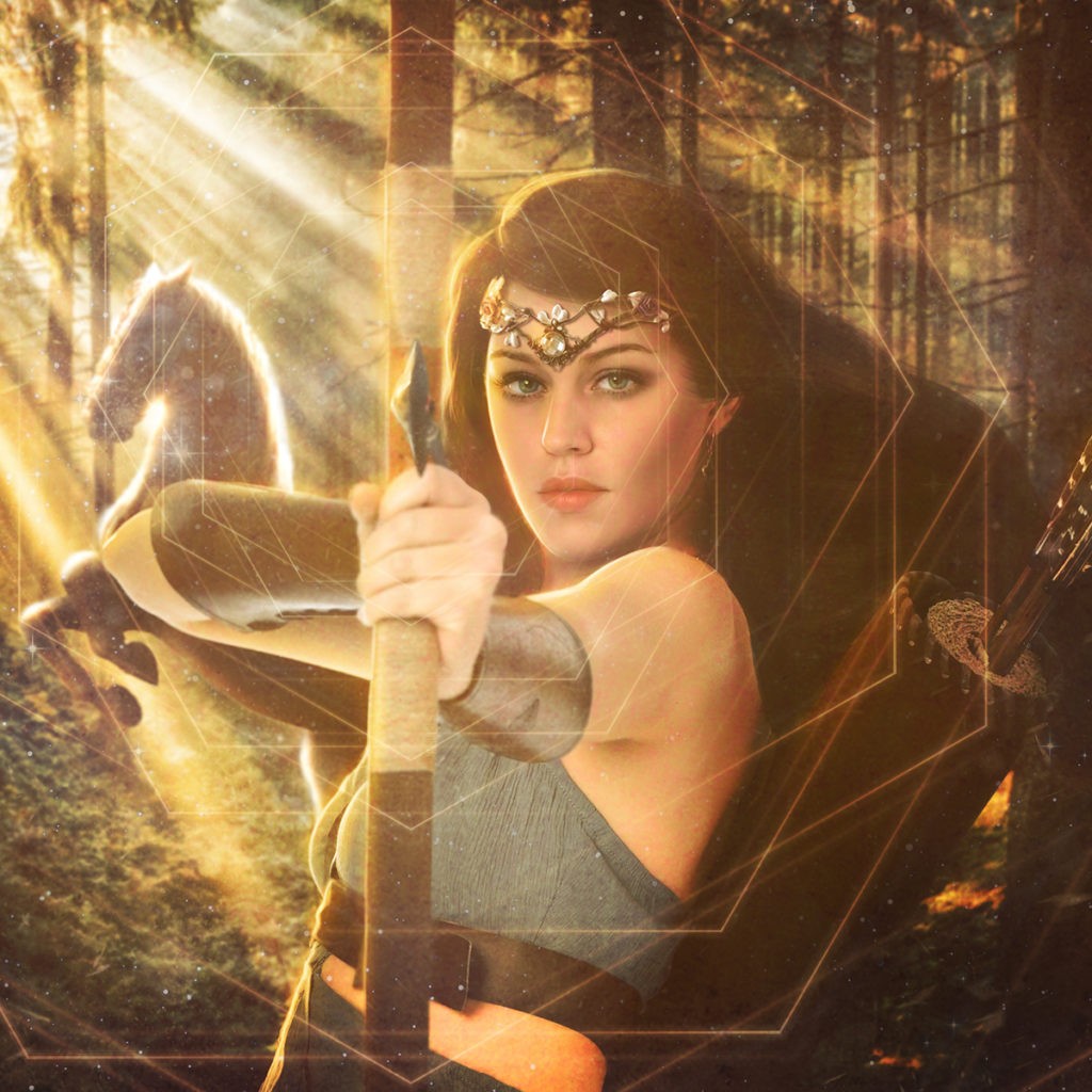 Horse New Moon Spirit Animal Set for ritual with Athena