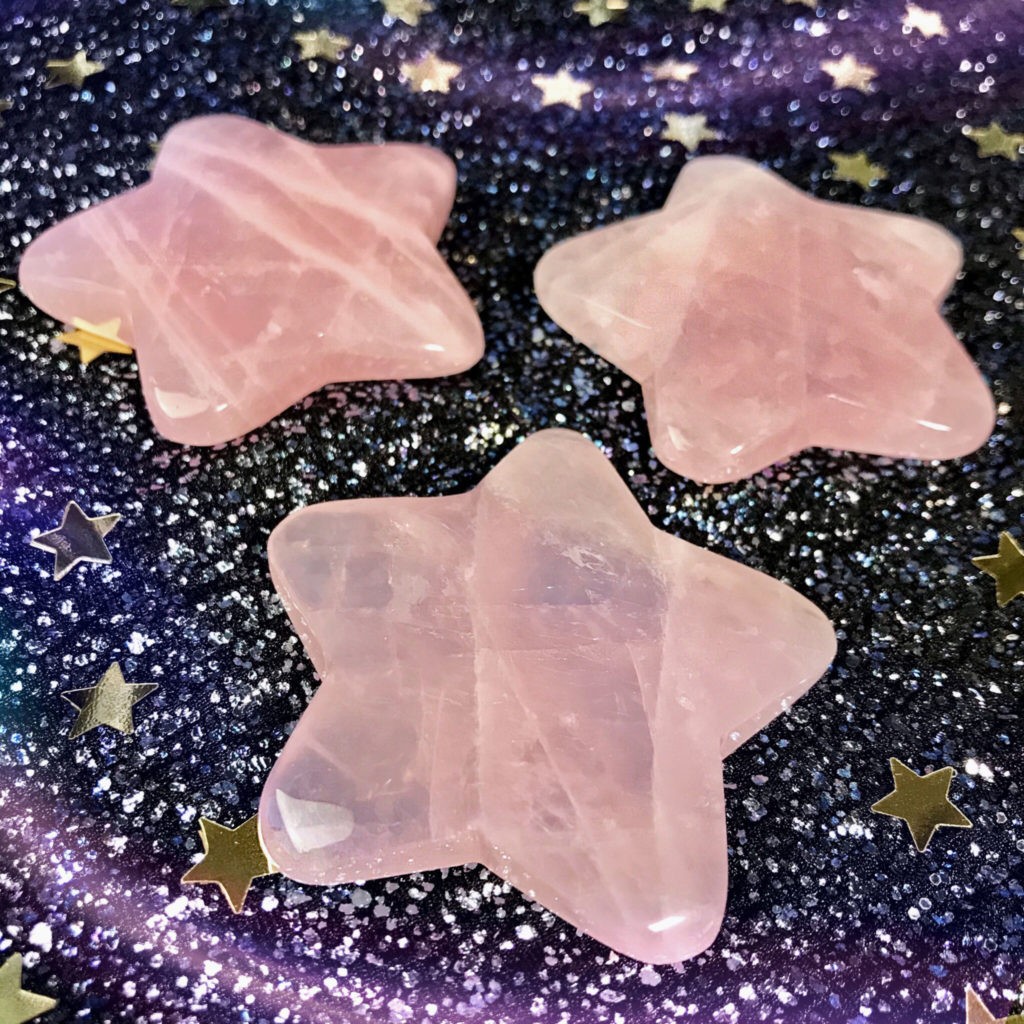 Abundance and Love Rose Quartz Stars for harnessing the power of five