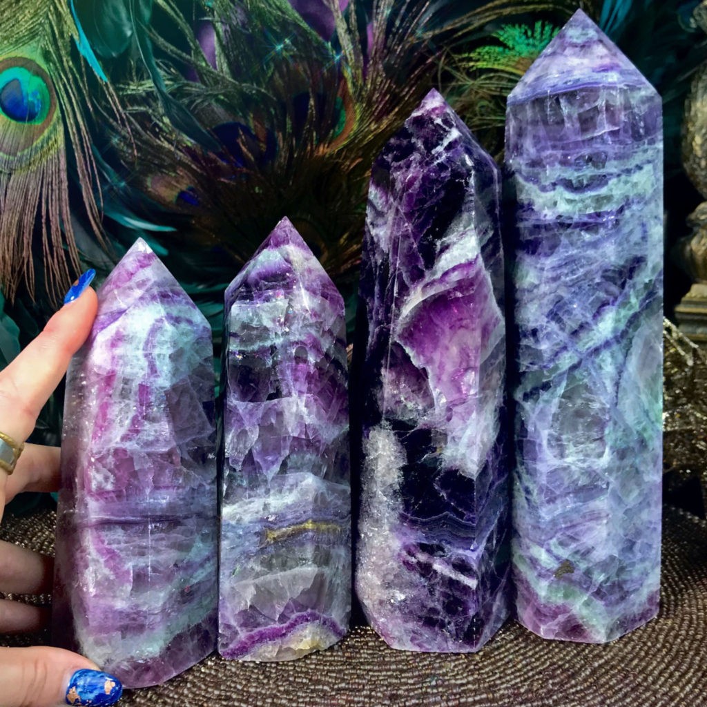 Banded Purple Fluorite Life Purpose Generators for deep discernment