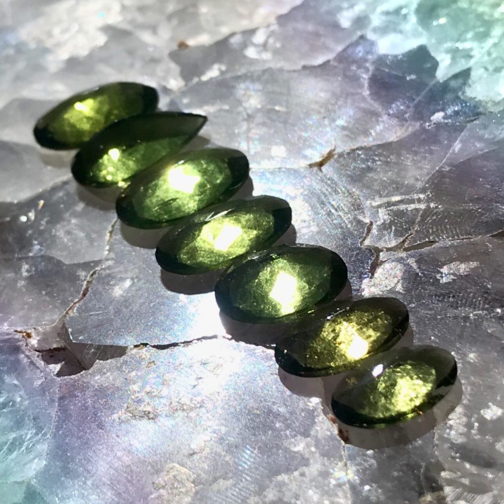 Synergy Powered Faceted Moldavite for deepened psychic ability