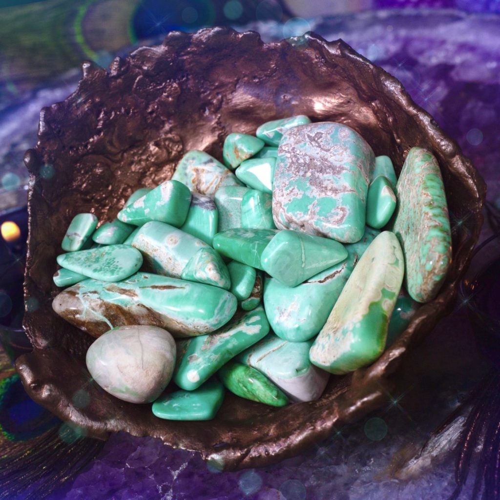 Tumbled Variscite for peace of heart, joy, and free flowing love