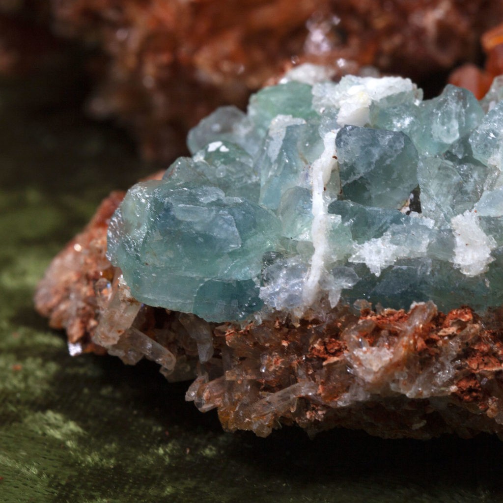 Gemstone Sale: Creedite with Fluorite Clusters