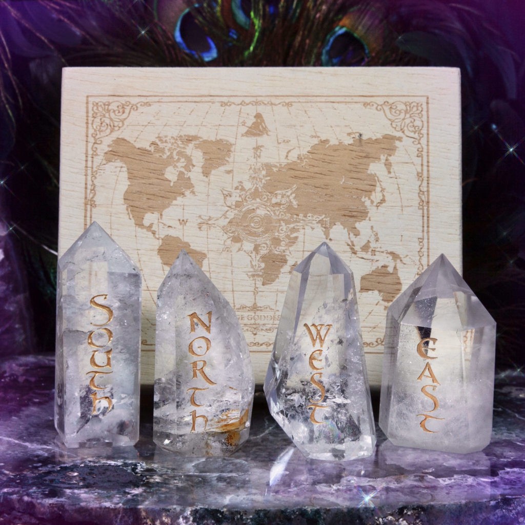 Sage Goddess Four Directions Clear Quartz Generators