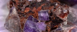 Grounded Soul Pathing Purple Fluorite on Limonite for clarity
