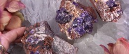 Grounded Soul Pathing Purple Fluorite on Limonite for clarity