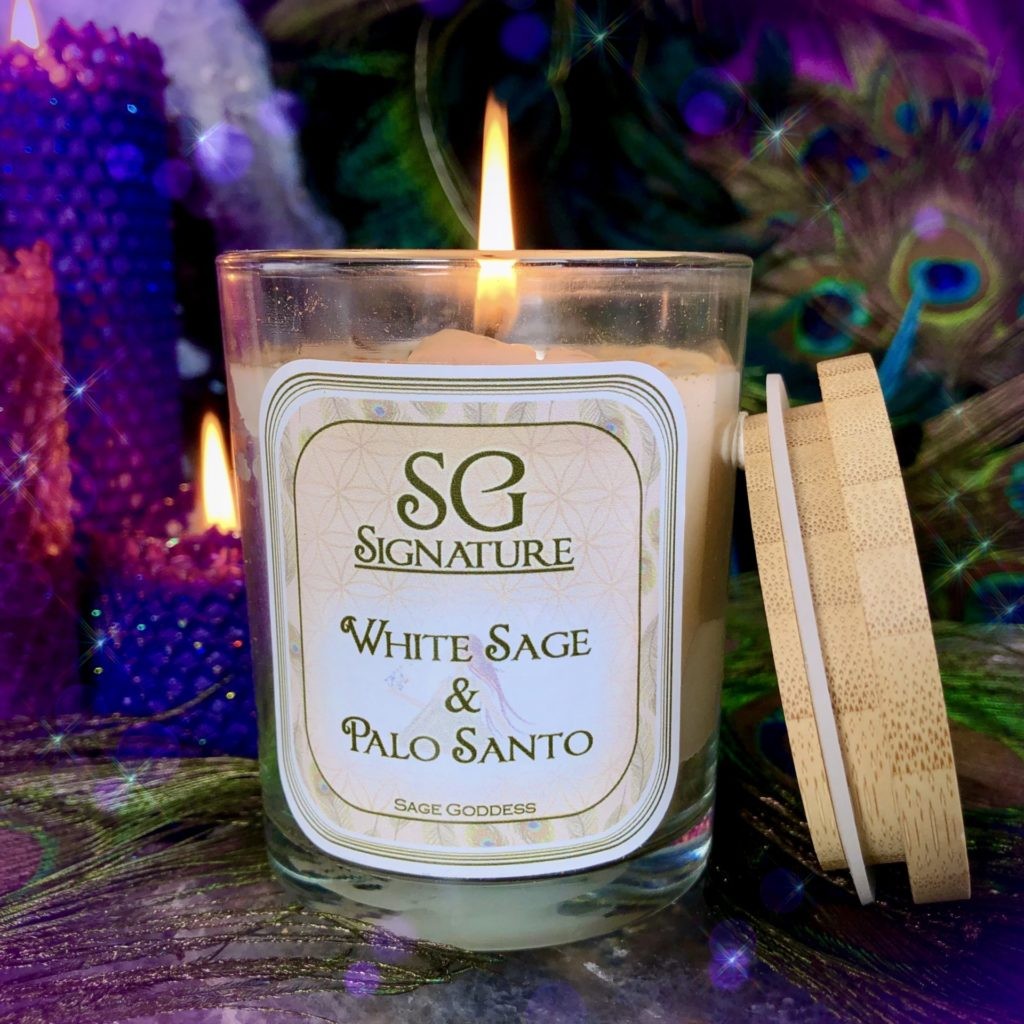 Sage Goddess Wolf Intention Candle to reconnect with your inner power