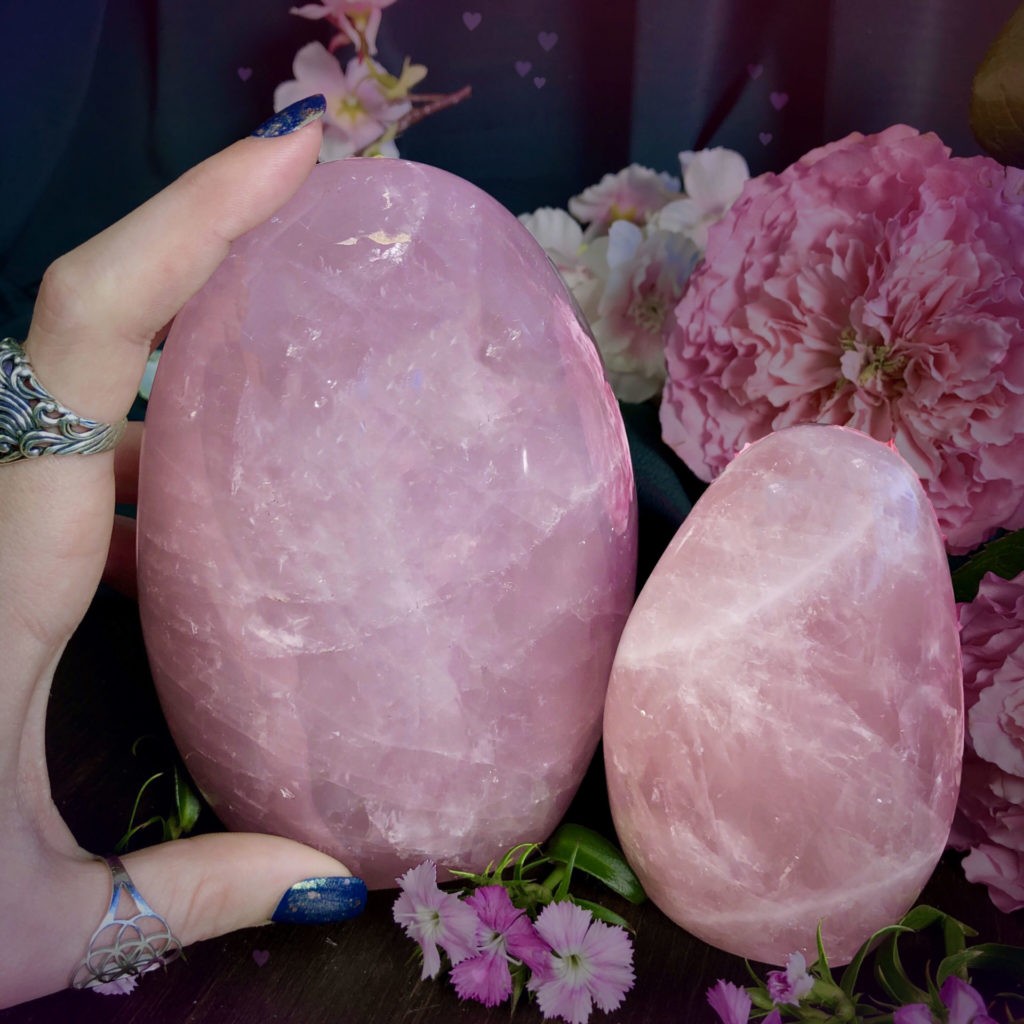 Rose Quartz Love Pillars for magnified and unconditional love