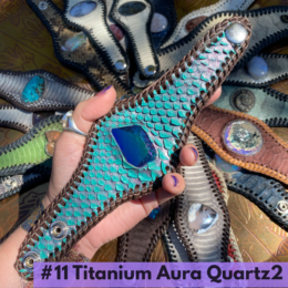 Tucson Exclusive: Snake and Gemstone Leather Cuff Bracelets