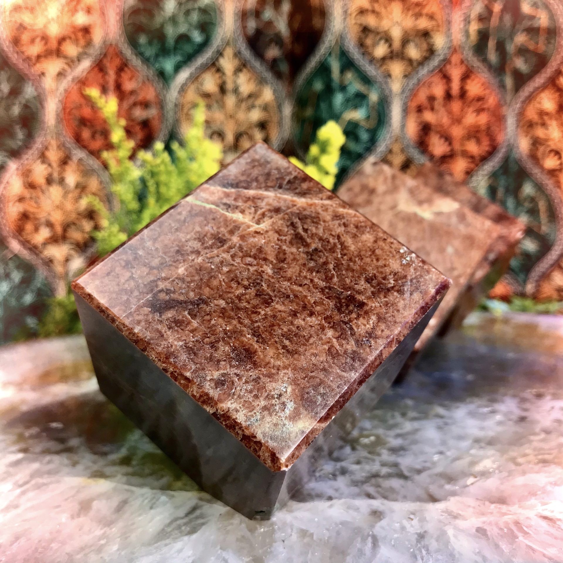 Garnet Protection and Grounding Cubes for strength and balance