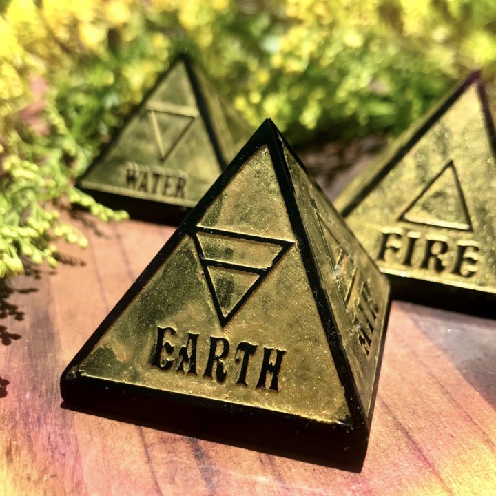 Black Obsidian Elemental Pyramids for grounding and protection
