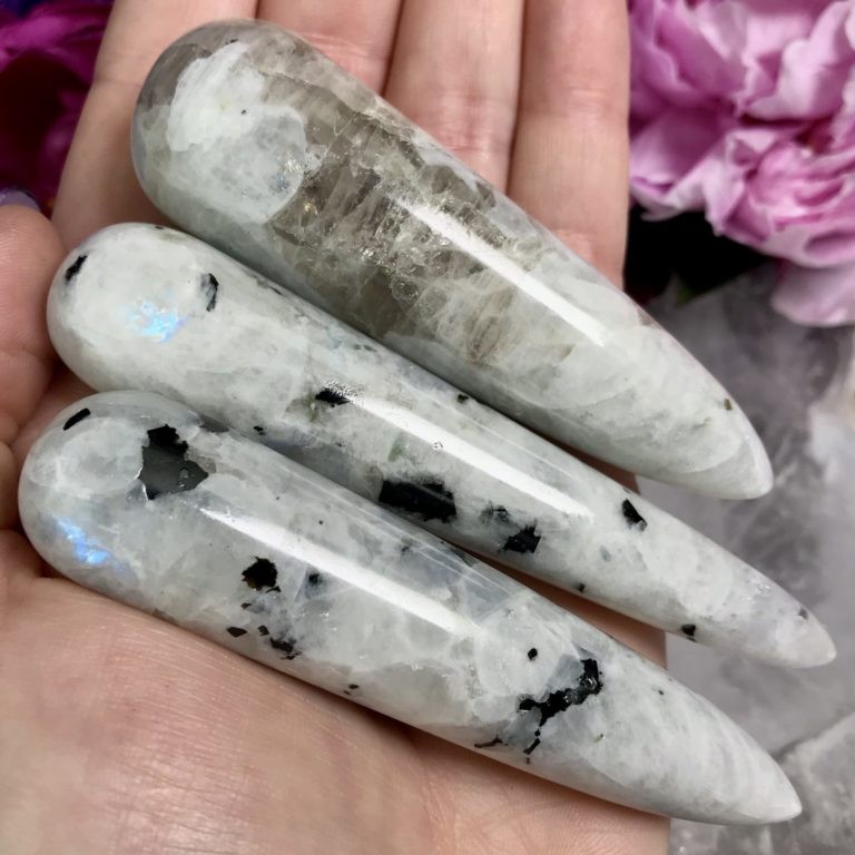 Gemstone Sale: Goddess Rainbow Moonstone Wands