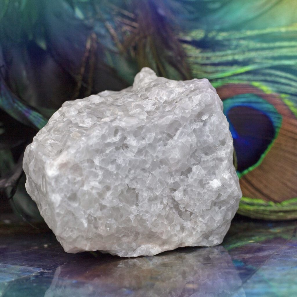 Natural White Calcite for insight, clarity, and spiritual development