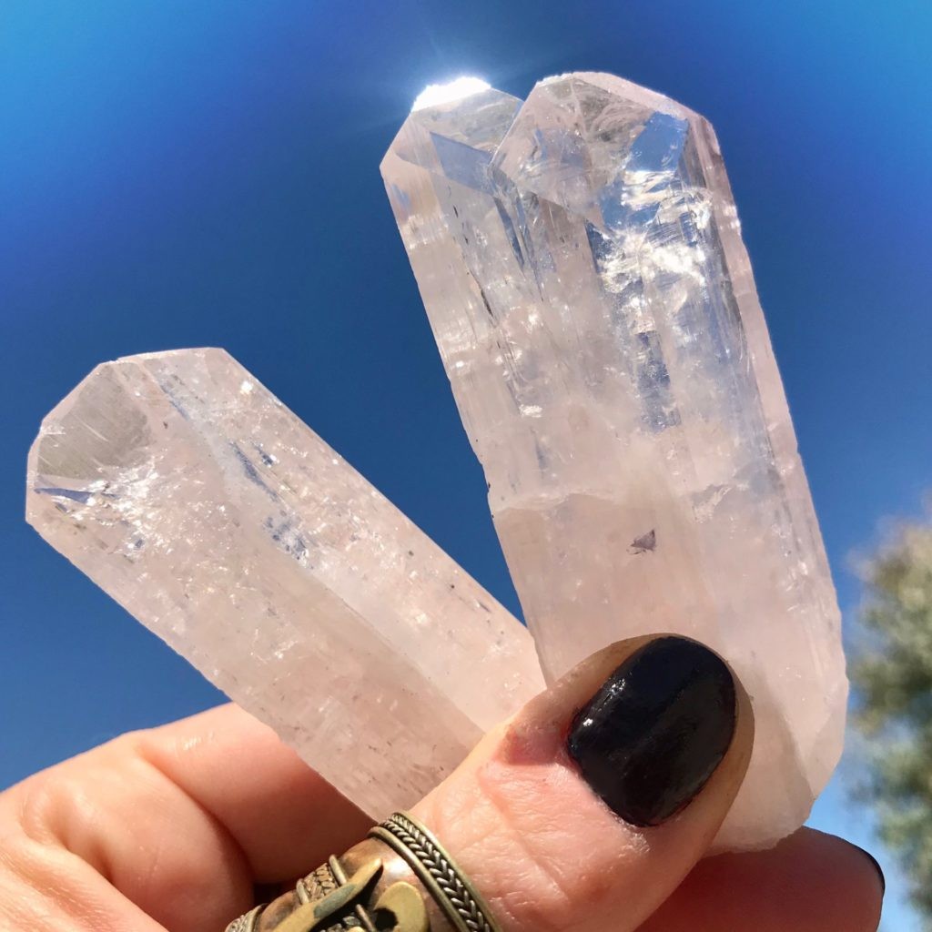 Natural Pink Danburite for angelic connection and heart opening