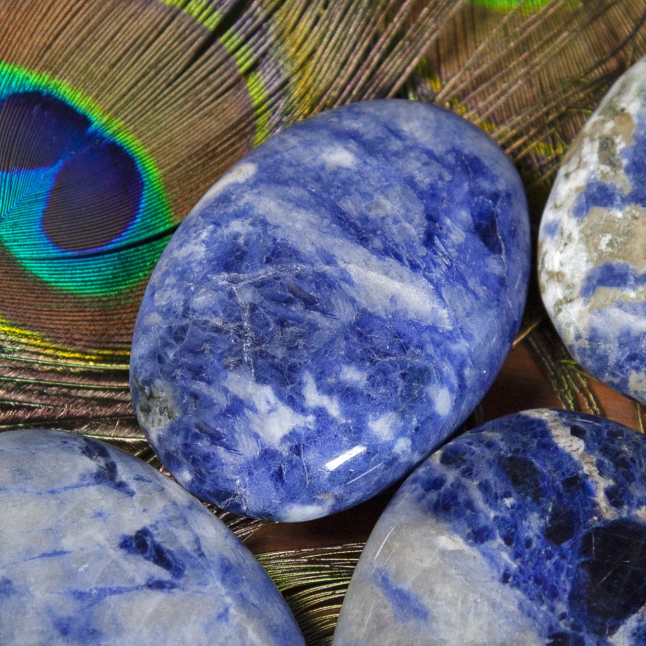 Fear Releasing Sodalite Palm Stones to let go and trust your intuition