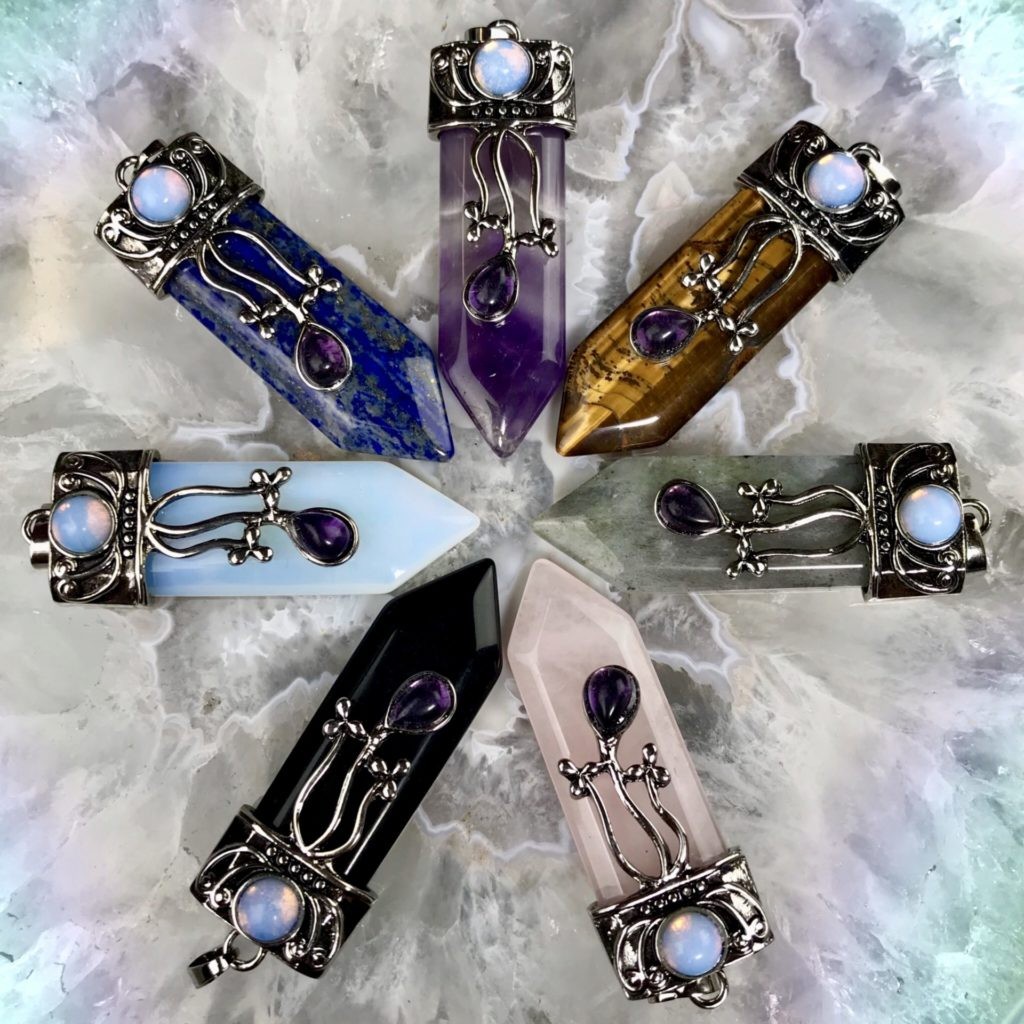 Intuitively Chosen Crystal Point Pendants for the message you need