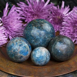 Blue Apatite Spirit Guide Spheres for spiritual attunement and direction
