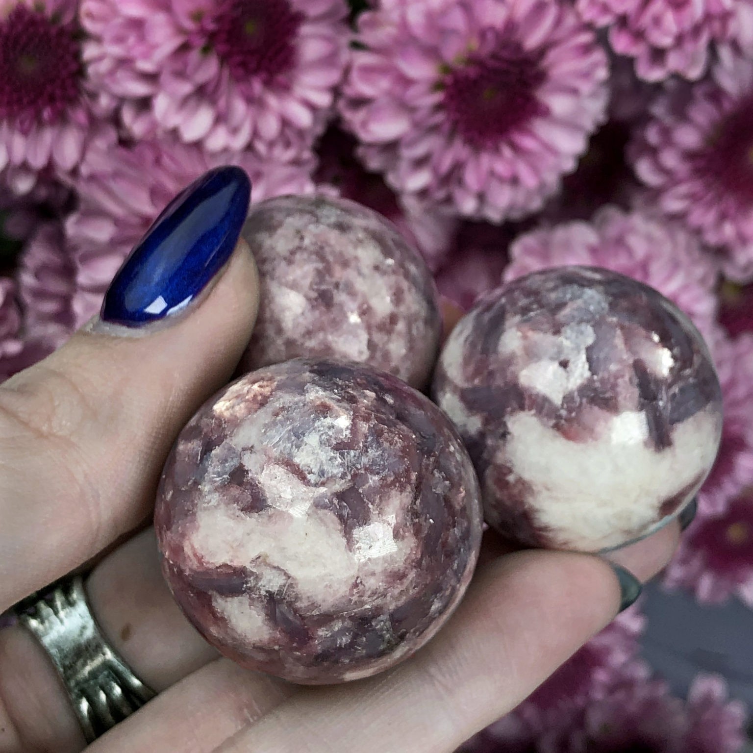 Lepidolite Serenity Sphere for peaceful, calm vibrations