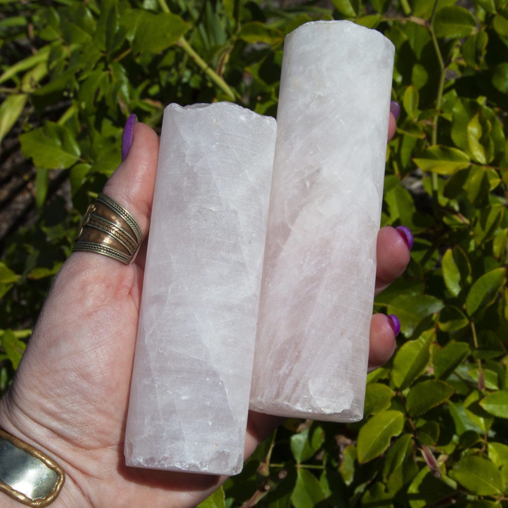 Rose Quartz Crystal Healing Wands for loving energetic care
