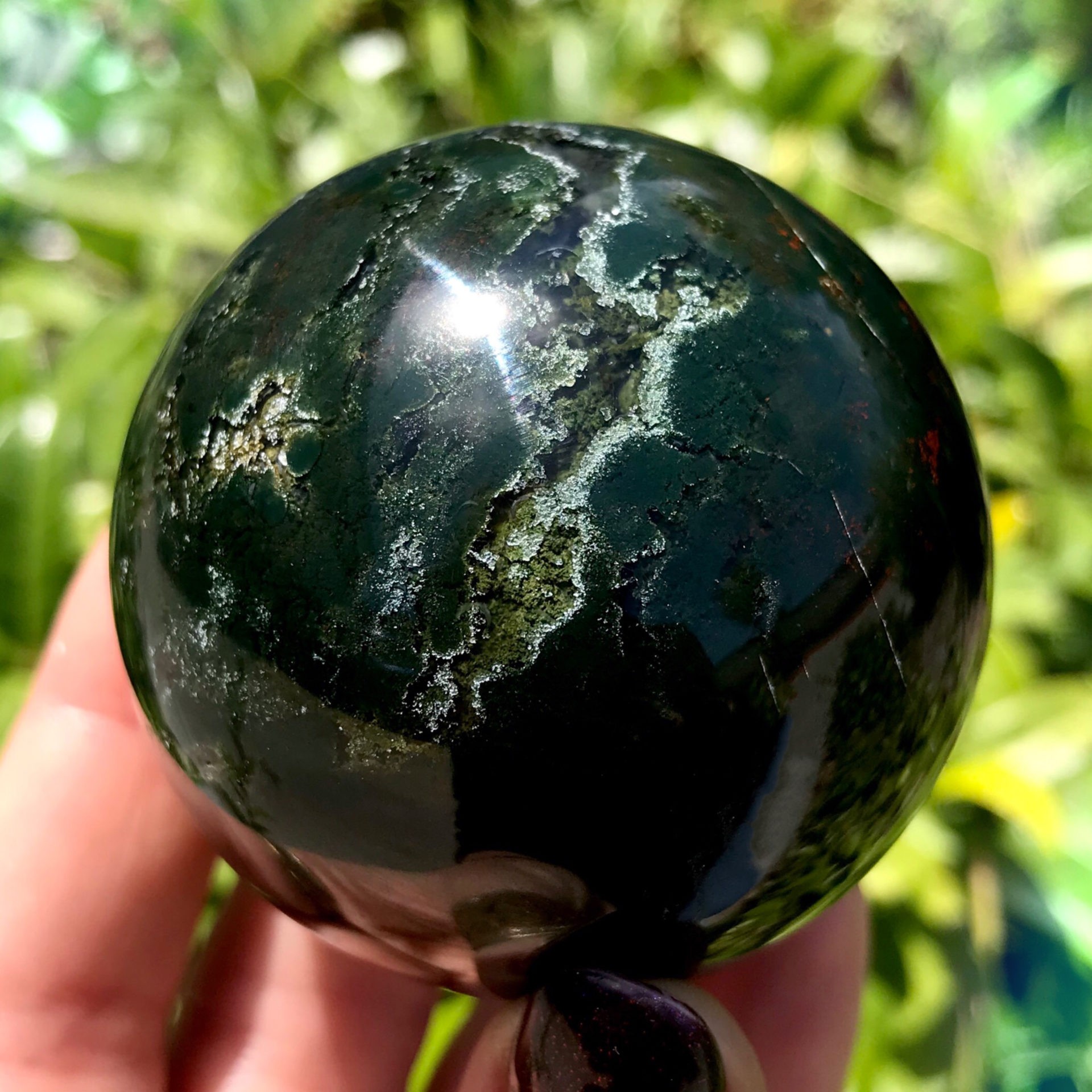 Ultimate Healing Bloodstone Spheres for well-being and recovery