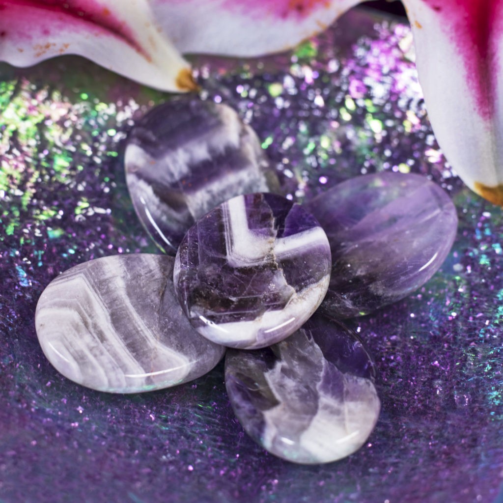 Dream Amethyst Worry Stones for harmony and emotional ease